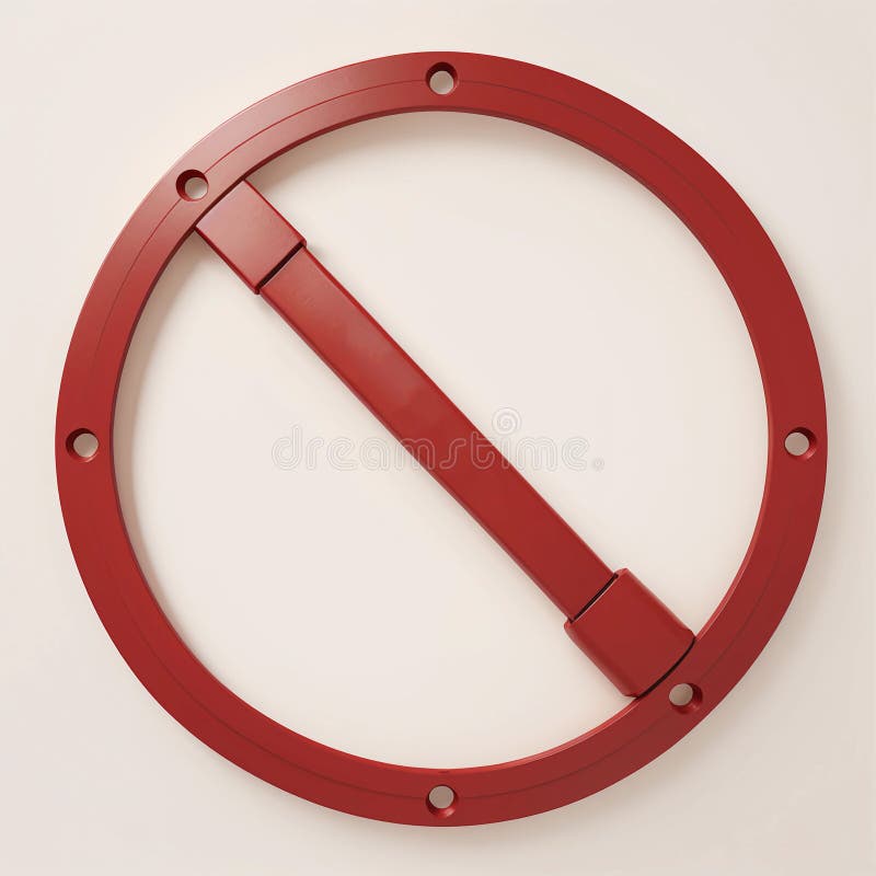 A Red Circle with a Diagonal Red Bar through it, Signifying a ...