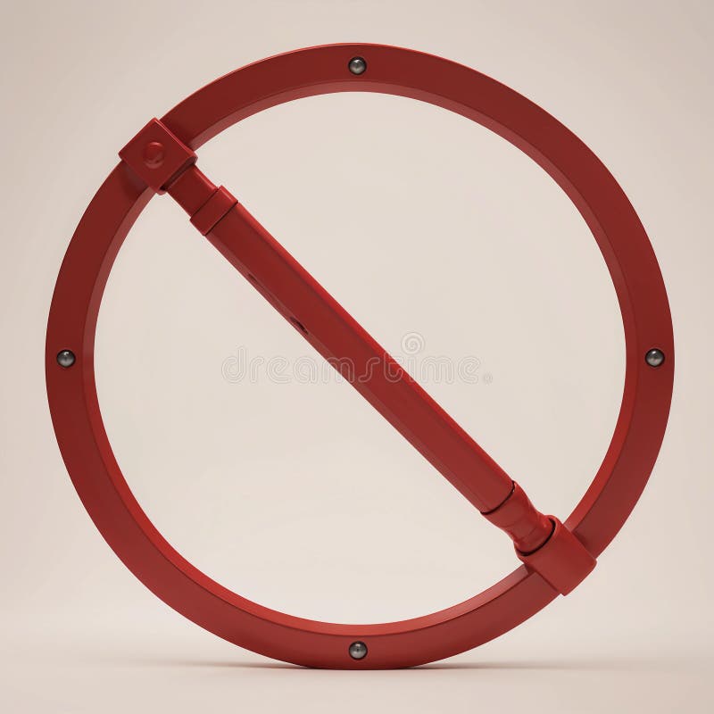 A Red Circle with a Diagonal Red Bar through it, Signifying a ...