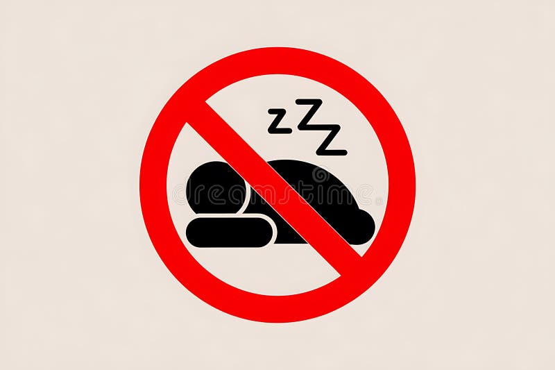 No Sleeping Sign Stock Illustrations – 347 No Sleeping Sign Stock ...