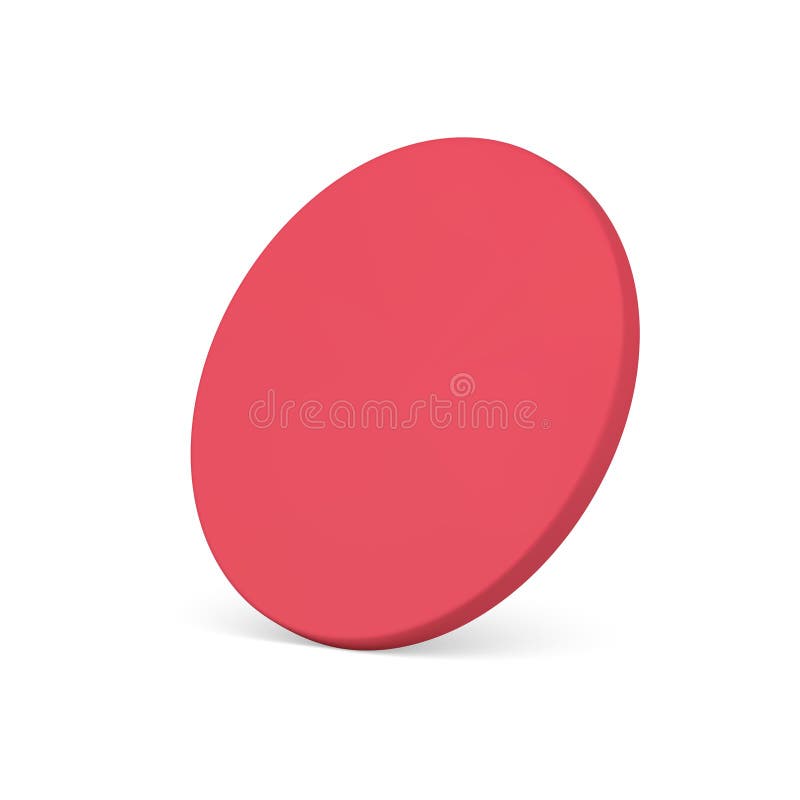 Red Circle Display Isometric Base Foundation Glossy Pedestal Realistic ...