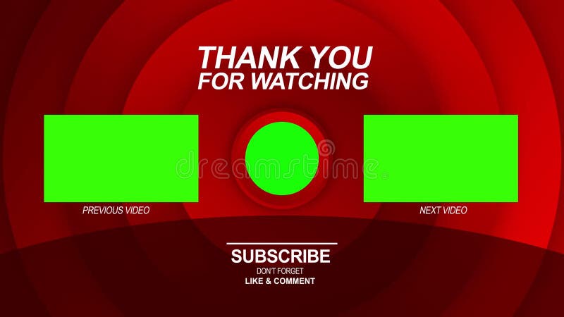 Red Circle End Screen Video with Text Thanks for Watching Stock Video ...