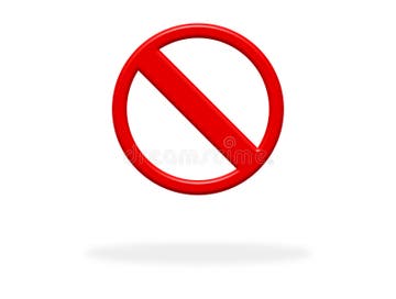 Red Circle with Forbidden Sign Stock Illustration - Illustration of ...