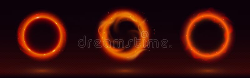 Red circle frames set stock vector. Illustration of magic - 306479018