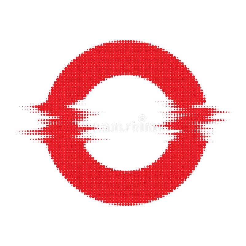 Red Circle Halftone Design Element Stock Vector - Illustration of ...