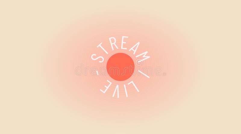 Red Stream Rec Live. Buttons with Red Circles. Internet Symbol ...