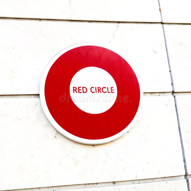 Red Circle with Label Isolated on White Background Stock Illustration ...