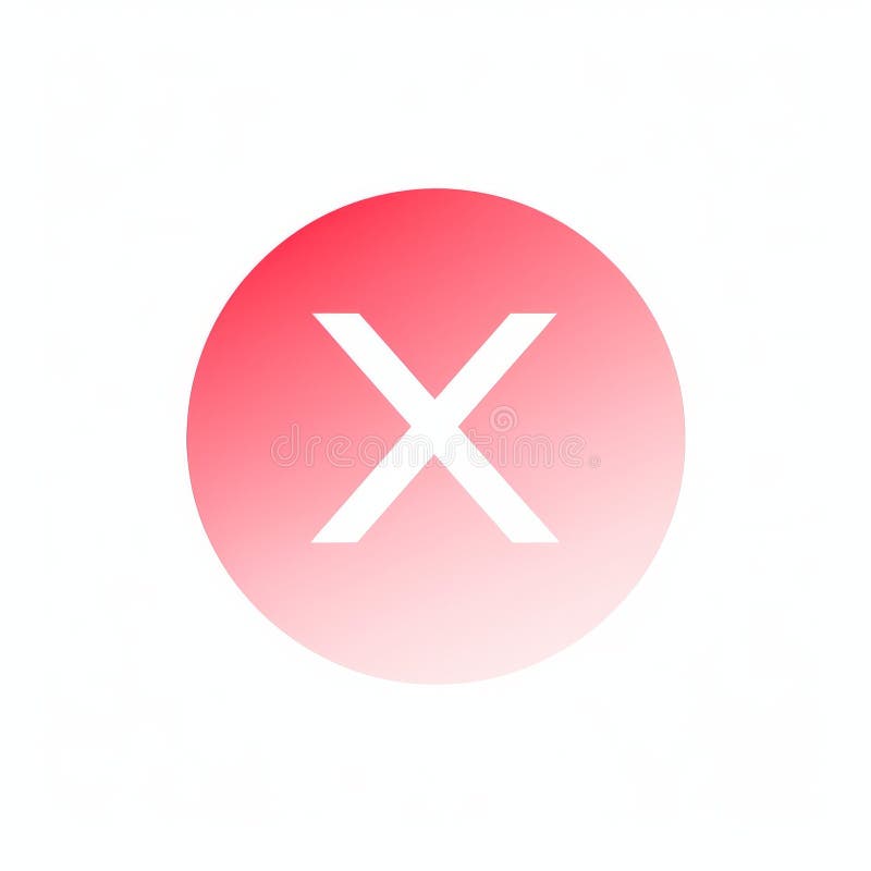 A Red Circle with the Letter X on it Stock Illustration - Illustration ...