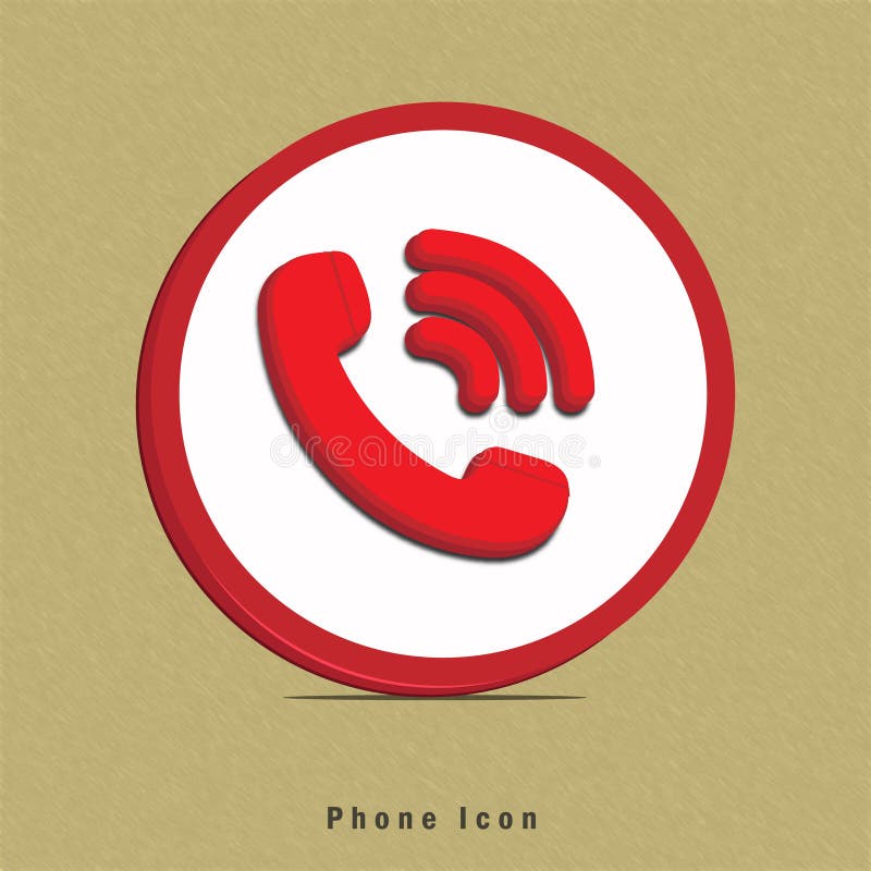 Red Circle Line Mobile Phone Icon Logo Clip Art Vector 3d Stock ...