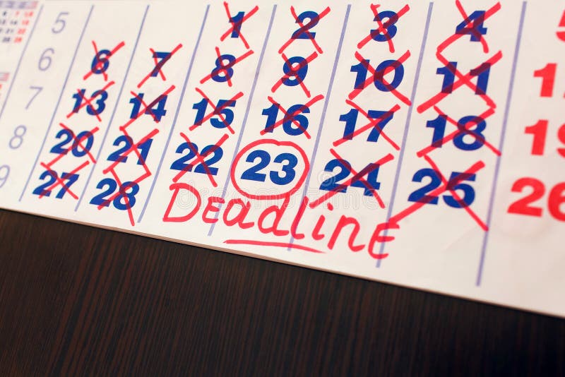 Red Circle. Mark on the Calendar Stock Image - Image of business ...