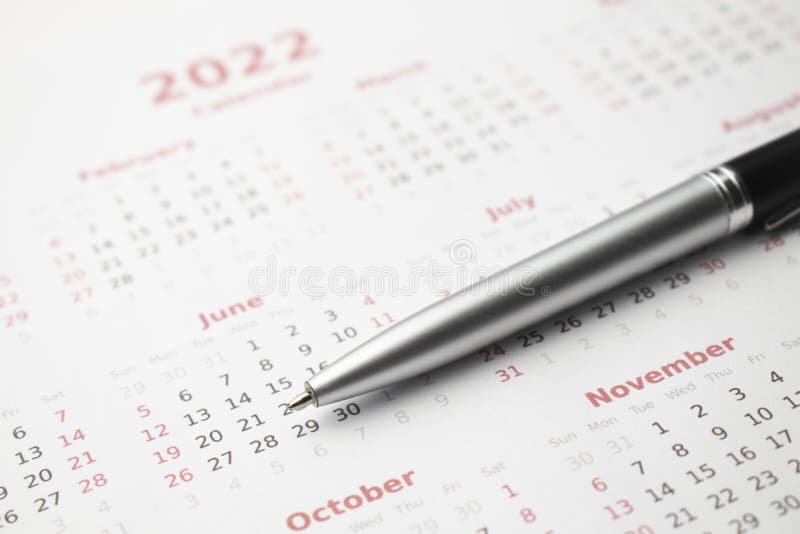 Red Circle Marked on a Calendar Stock Image - Image of appointment ...