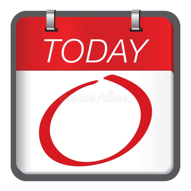 Red Circle Marked Important Day Calendar Concept. Stock Vector ...