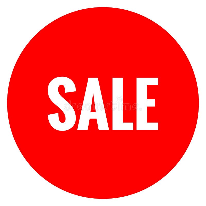 Red Circle Offer & Sale Button Stock Image - Image of offer, button ...