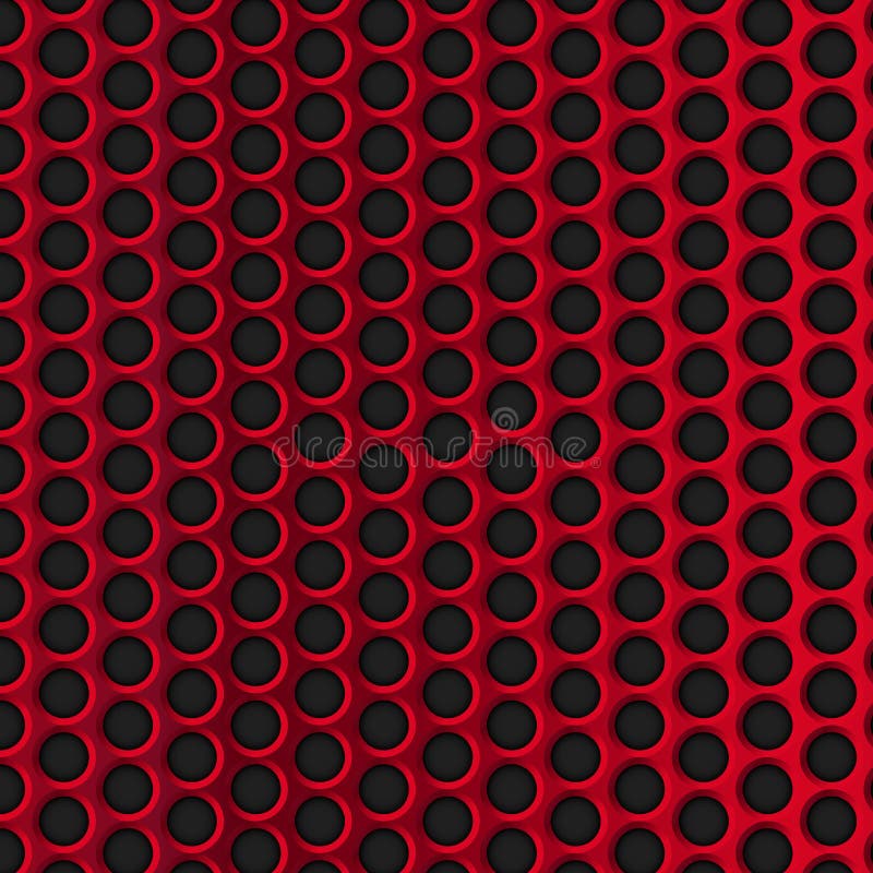 Red Circle Perforated Metal Grill Vector Pattern Stock Vector ...