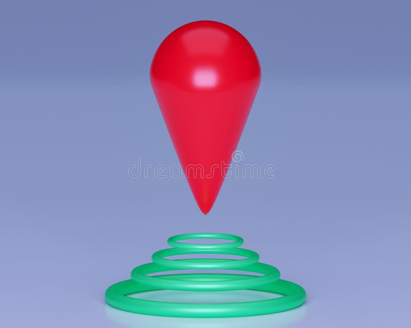 Red circle pin stock illustration. Illustration of information - 270887407