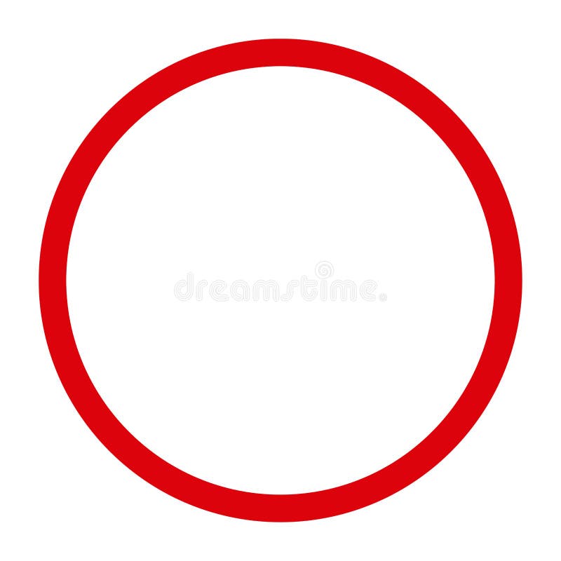 No Entry Road Sign. Red Circle with White Rectangle Stock Vector ...