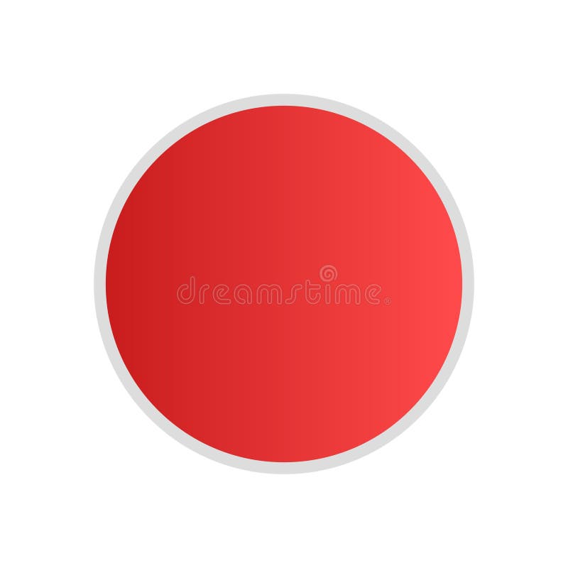 Red Circle Record Button Vector Icon Stock Vector - Illustration of ...