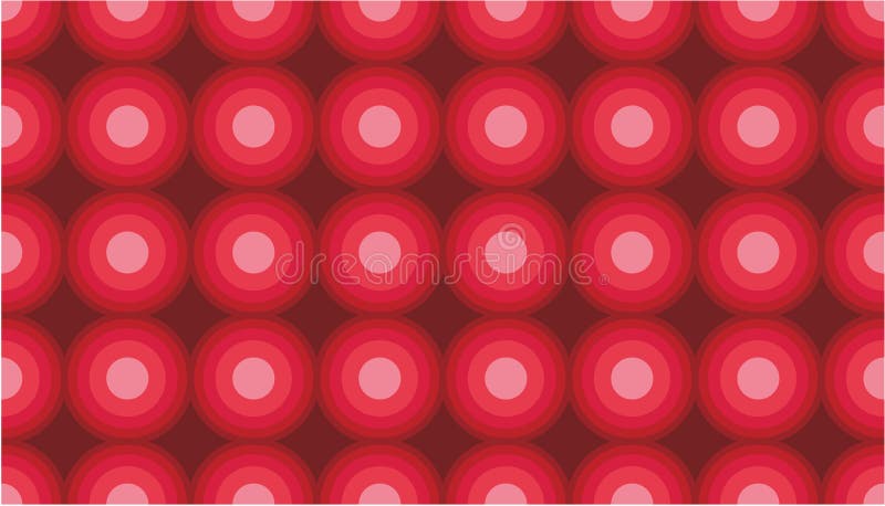 Red Circle Retro Seamless Vector Pattern or Seamless Vector Background ...
