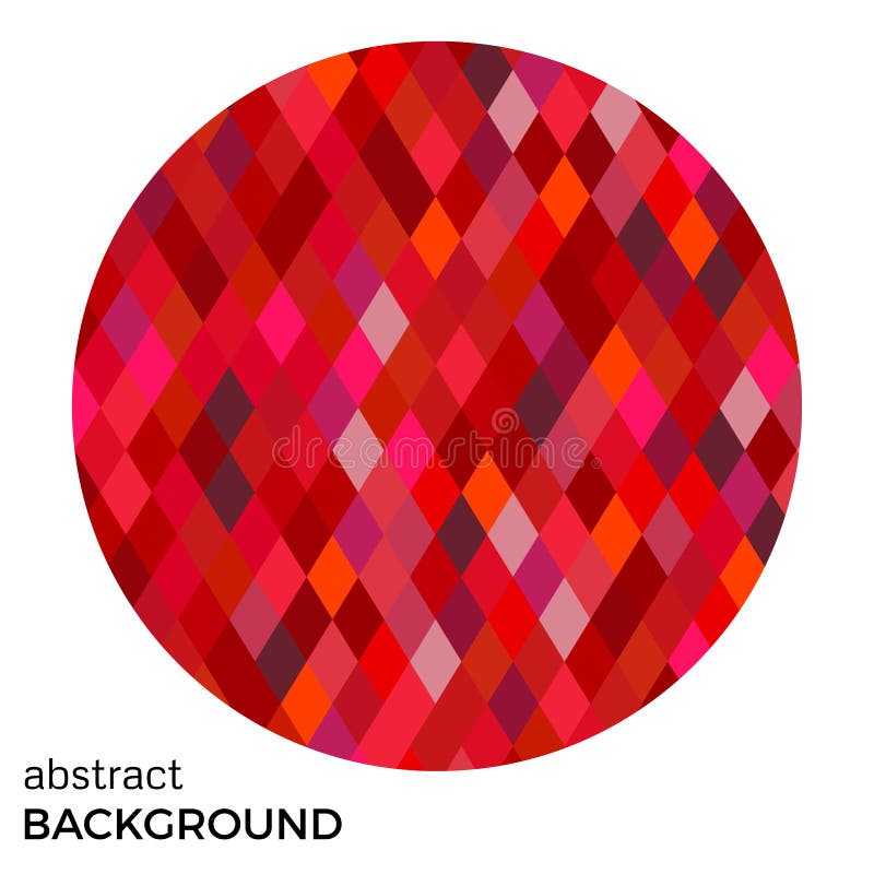 Red Circle of Rhombuses Isolated on White Background Stock Vector ...