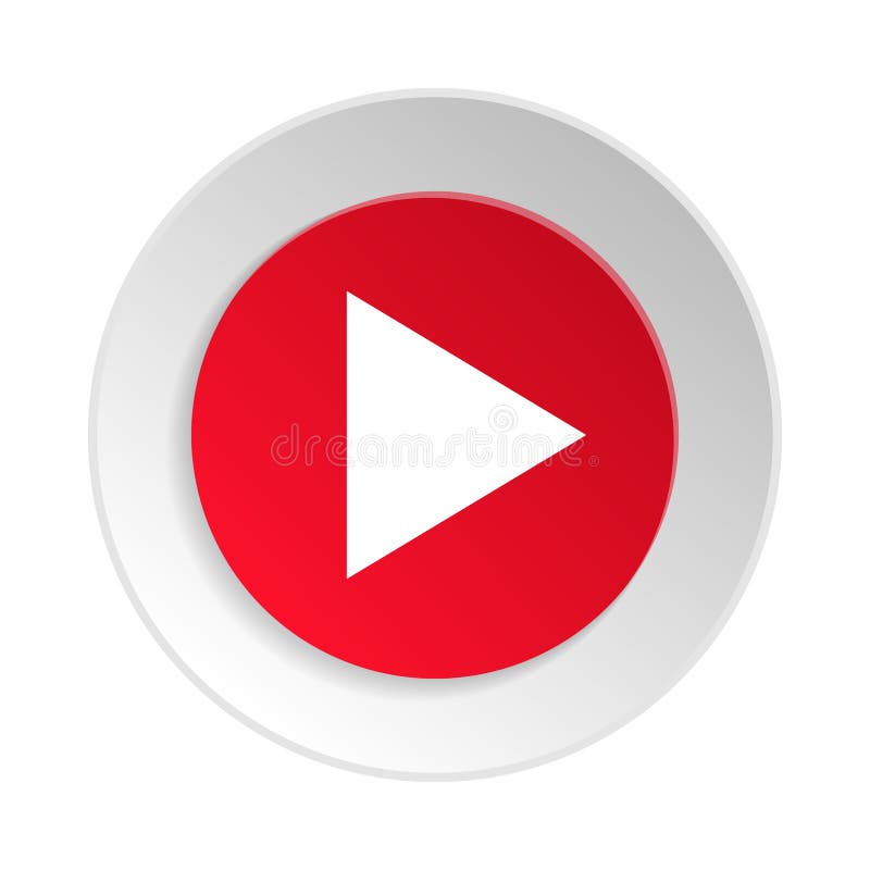 Red Circle Shape Internet Button with Next Sign Stock Illustration ...
