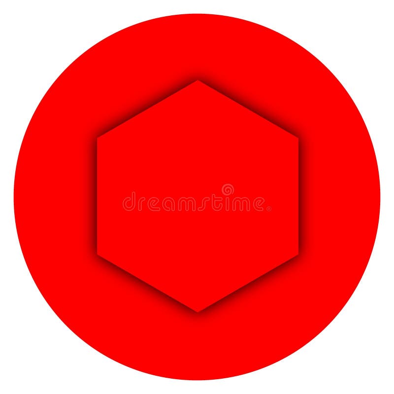 Red Circle Shape Label for Website Graphics Stock Image - Image of ...