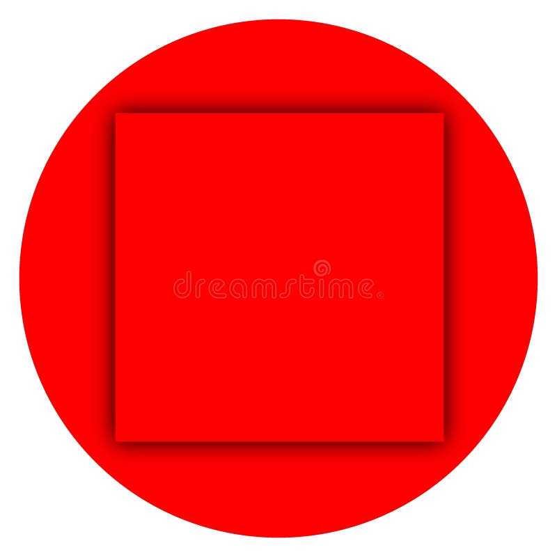 Red Circle Shape Label for Website Graphics Stock Illustration ...