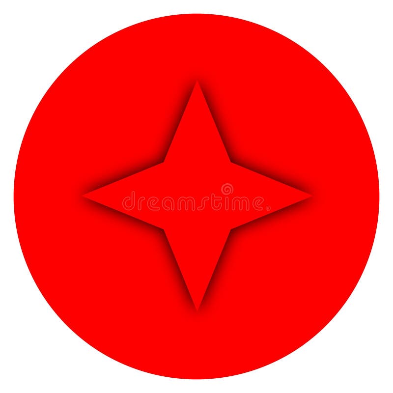 Red Circle Shape Label for Website Graphics Stock Illustration ...