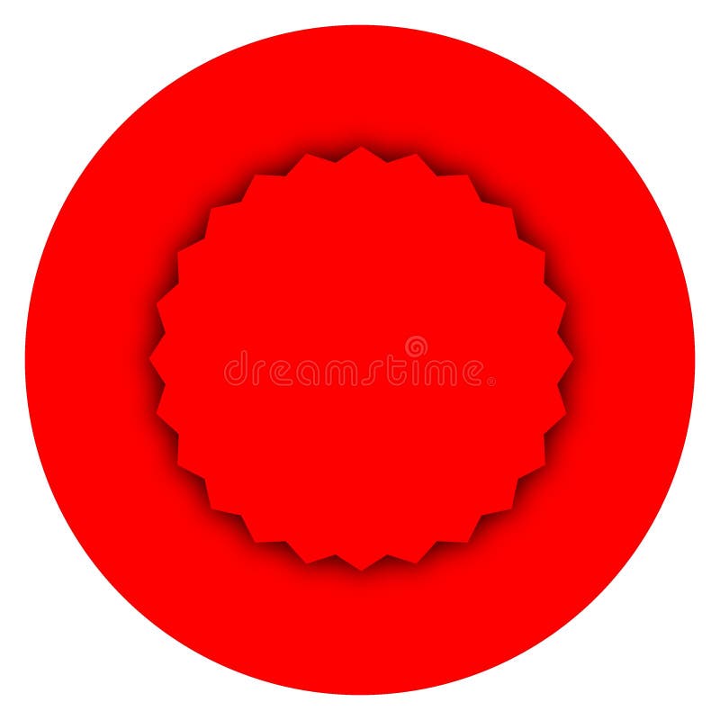 Red Circle Shape Label for Website Graphics Stock Illustration ...