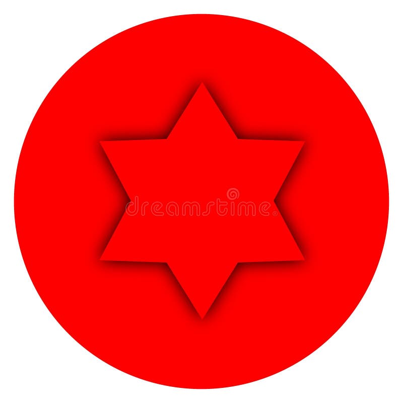 Red Circle Shape Label for Website Graphics Stock Illustration ...