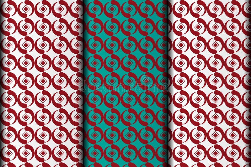 Circle Style Vector Eps Seamless Pattern Design. Stock Illustration ...