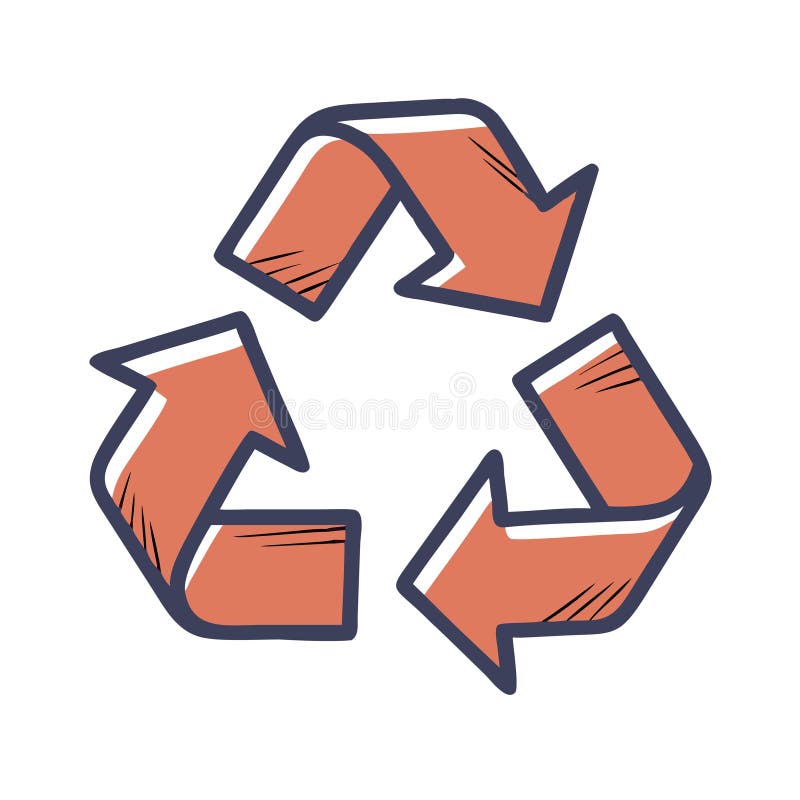 A Red Circle with Three Arrows Pointing in Different Directions Stock ...