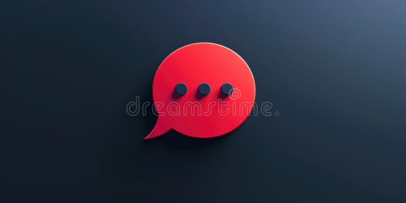 A Red Circle with Three Dots in the Middle Stock Image - Image of ...