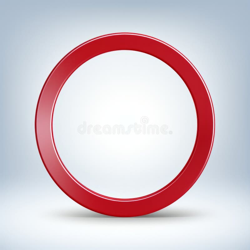 A Red Circle on a White Background Stock Illustration - Illustration of ...