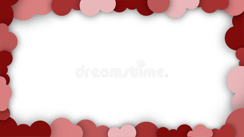 Red Circles Border Frame Outline Vector Stock Vector - Illustration of ...
