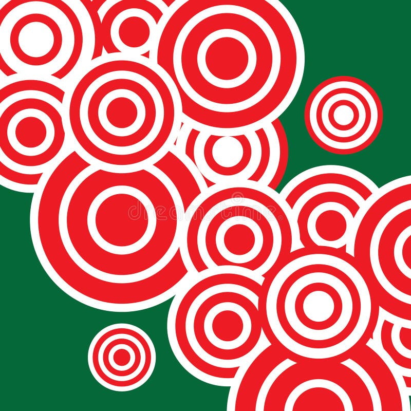 Red Circles and Green Background Stock Vector - Illustration of light ...