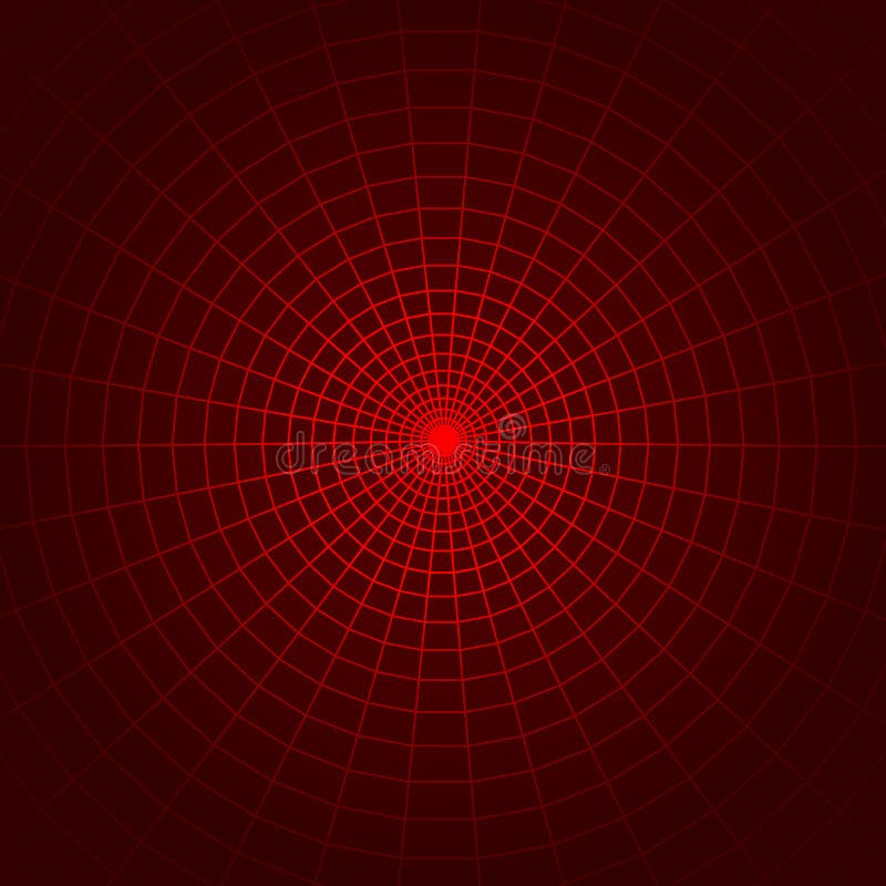 Red Circles of Pain. Radar Screen Circles. Vector Illustration Stock ...
