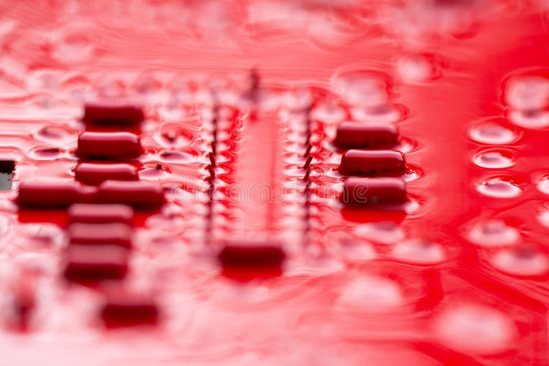 Red Circuit Board stock photo. Image of silicon, motherboard - 43468146