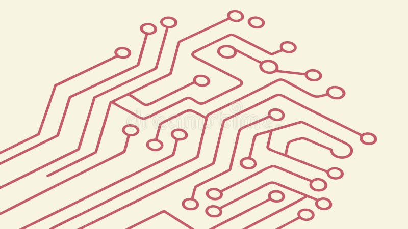 Red Circuit Board Design Element Vector, Vector Design Generative AI ...