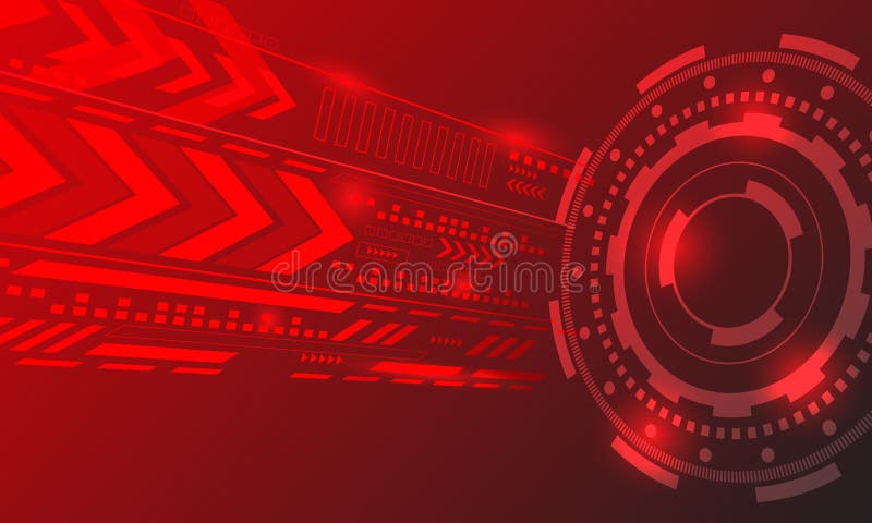 Red Circuit Circles Connecting Network Technology Abstract Background ...