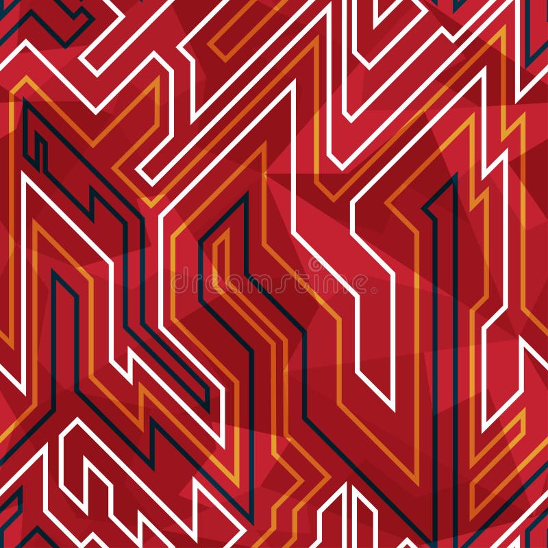 Red Circuit Seamless Pattern Stock Vector - Illustration of electricity ...