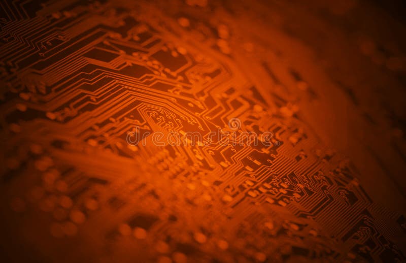 Futuristic Printed Circuit Board Wallpaper Stock Illustration ...