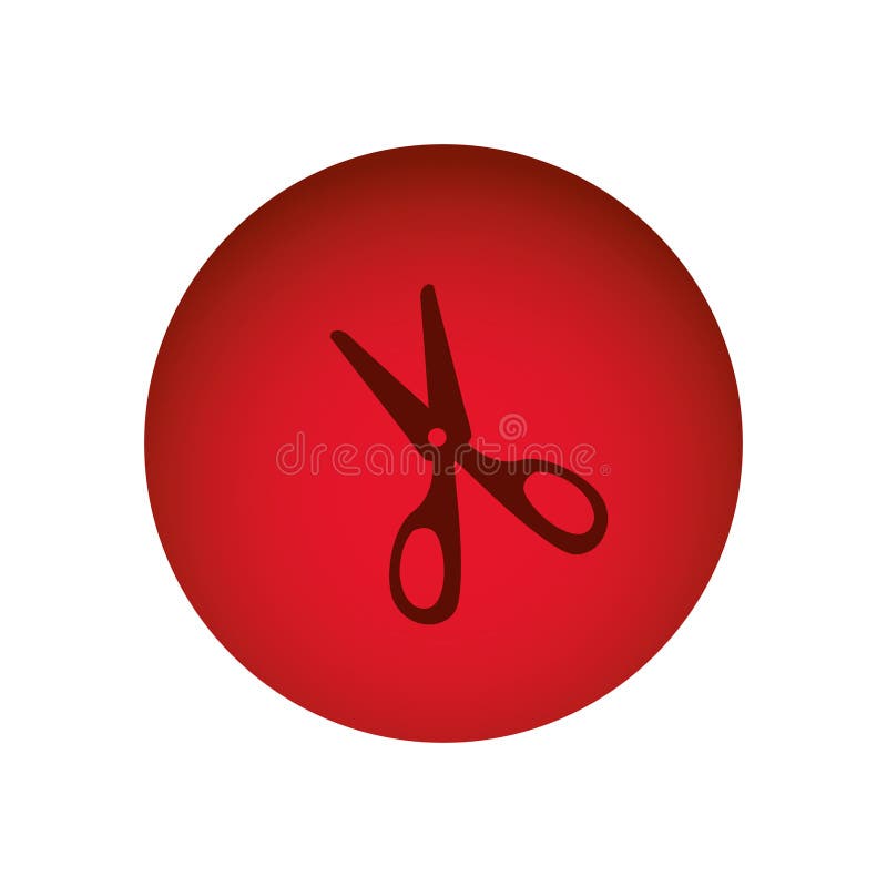 Red Circular Frame Scissors Tool Stock Illustrations – 4 Red Circular ...