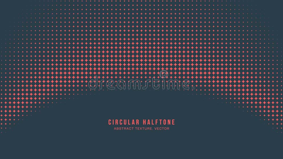 Red Circular Halftone Pattern Arc Shape Border Vector Red Black ...