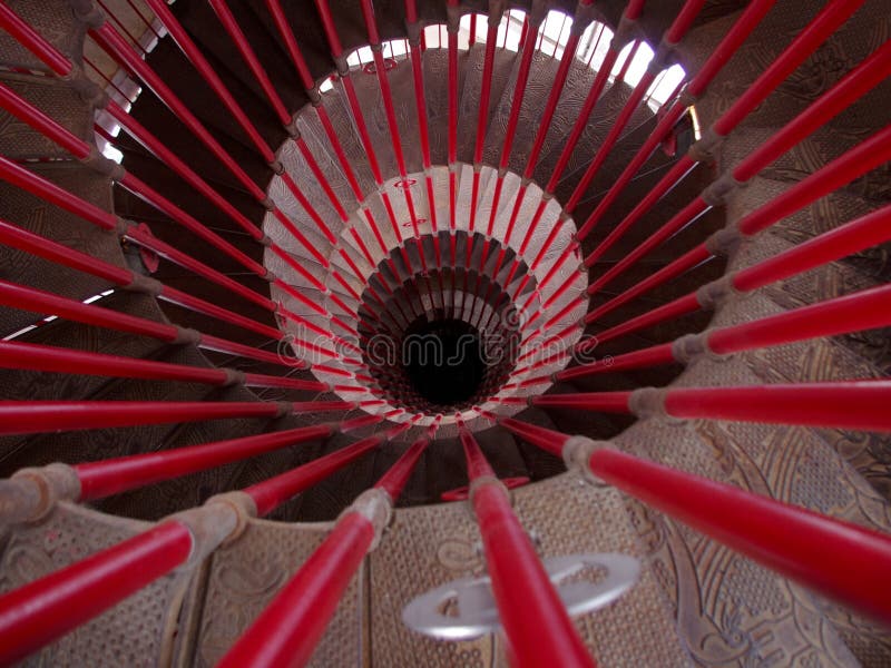 Red circular ladder stock image. Image of steps, line - 38841735