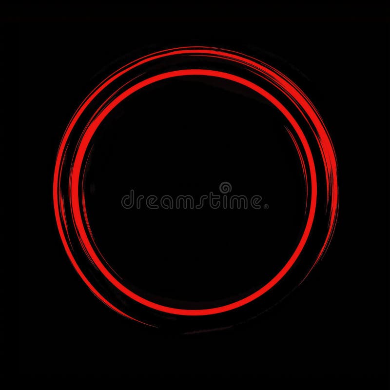 Red Circular Light Streaks on Black Background Stock Illustration ...