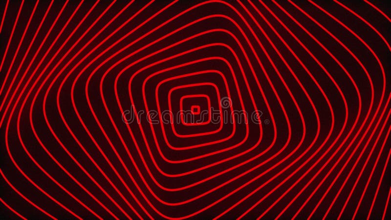 Red Circular Lines on a Black Background, Creating a Deep and ...
