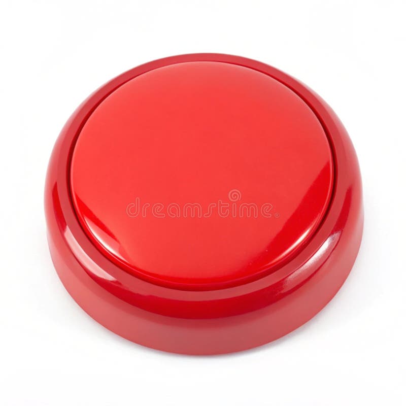 Red Circular Object Isolated on White Background Stock Illustration ...