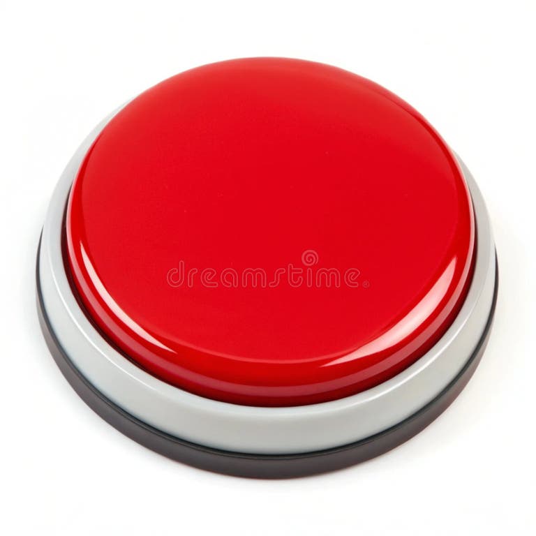 Red Circular Object Isolated on White Background Stock Illustration ...