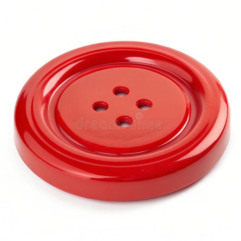 Red Circular Object Isolated on White Background Stock Illustration ...