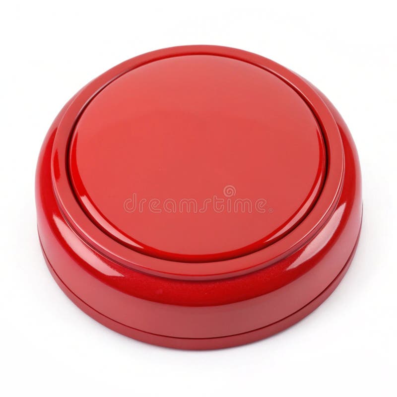 Red Circular Object Isolated on White Background Stock Illustration ...