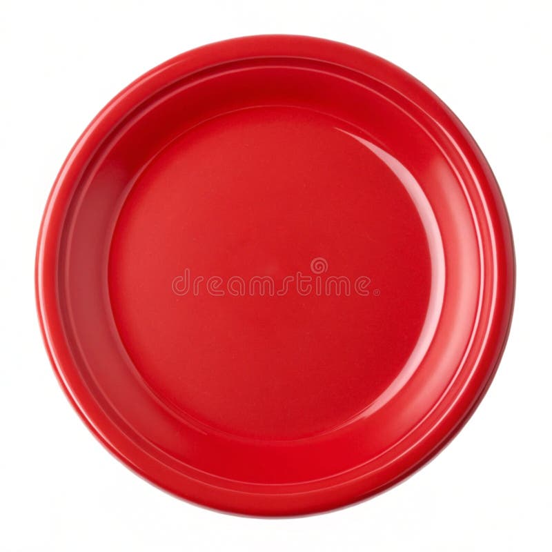 Red Circular Object Isolated on White Stock Illustration - Illustration ...